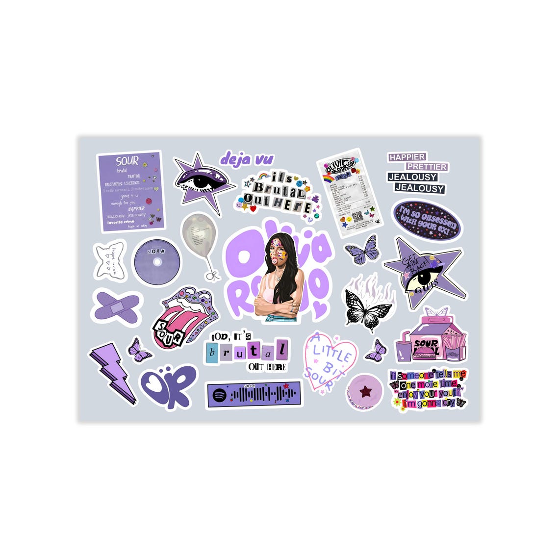 Mixed Olivia Rodrigo Stickers | Sour Tour | Guts Stickers | Olivia Fan ...