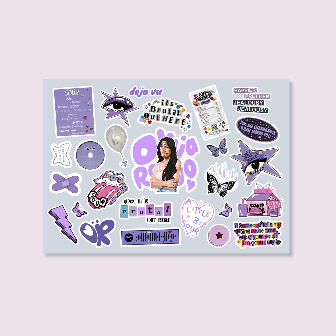 Mixed Olivia Rodrigo Stickers | Sour Tour | Guts Stickers | Olivia Fan ...