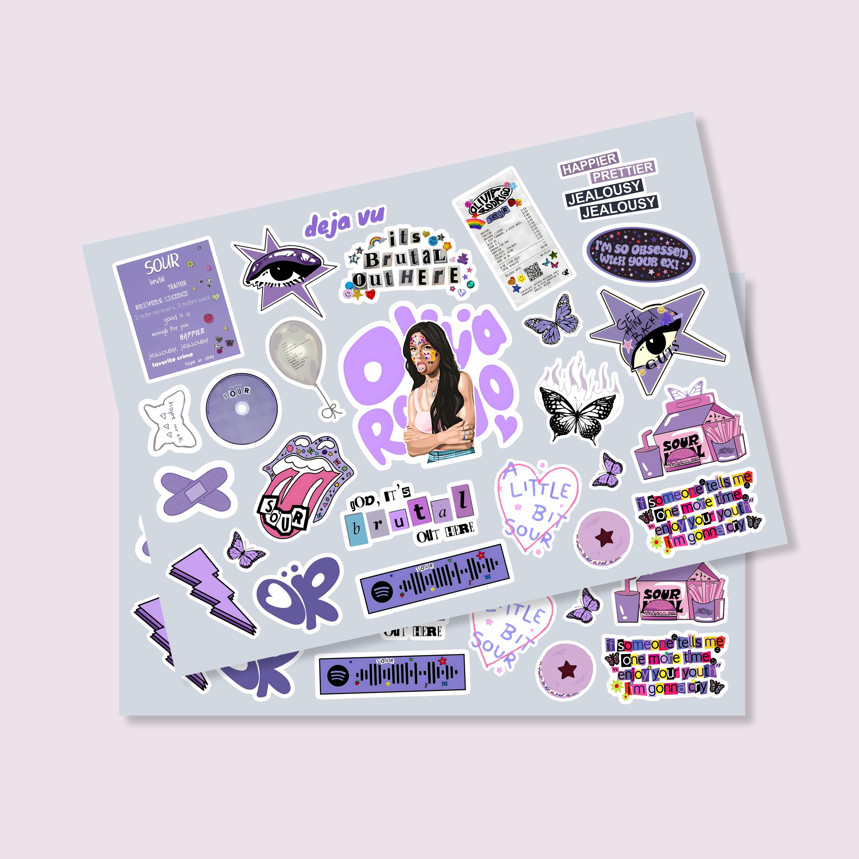 Mixed Olivia Rodrigo Stickers | Sour Tour | Guts Stickers | Olivia Fan ...