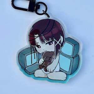 Lain Iwakura Serial Experiments Lain Sticker Holographic Pixelated 2.48 ...