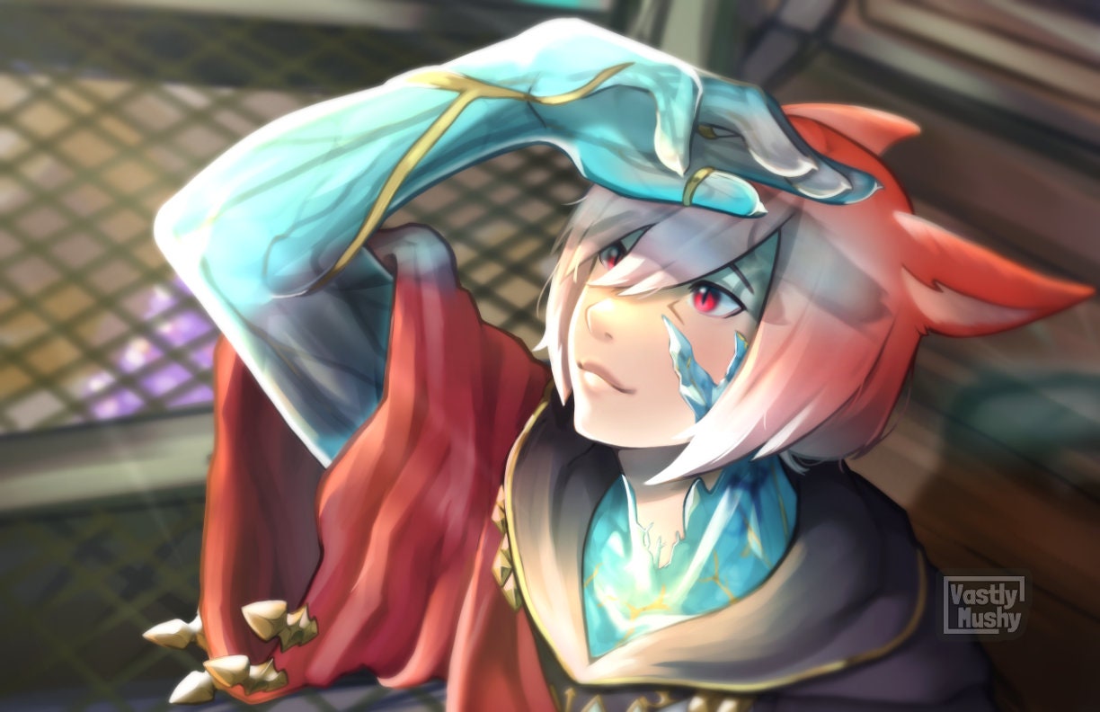 FFXIV Crystal Exarch Holo Print sky - Etsy