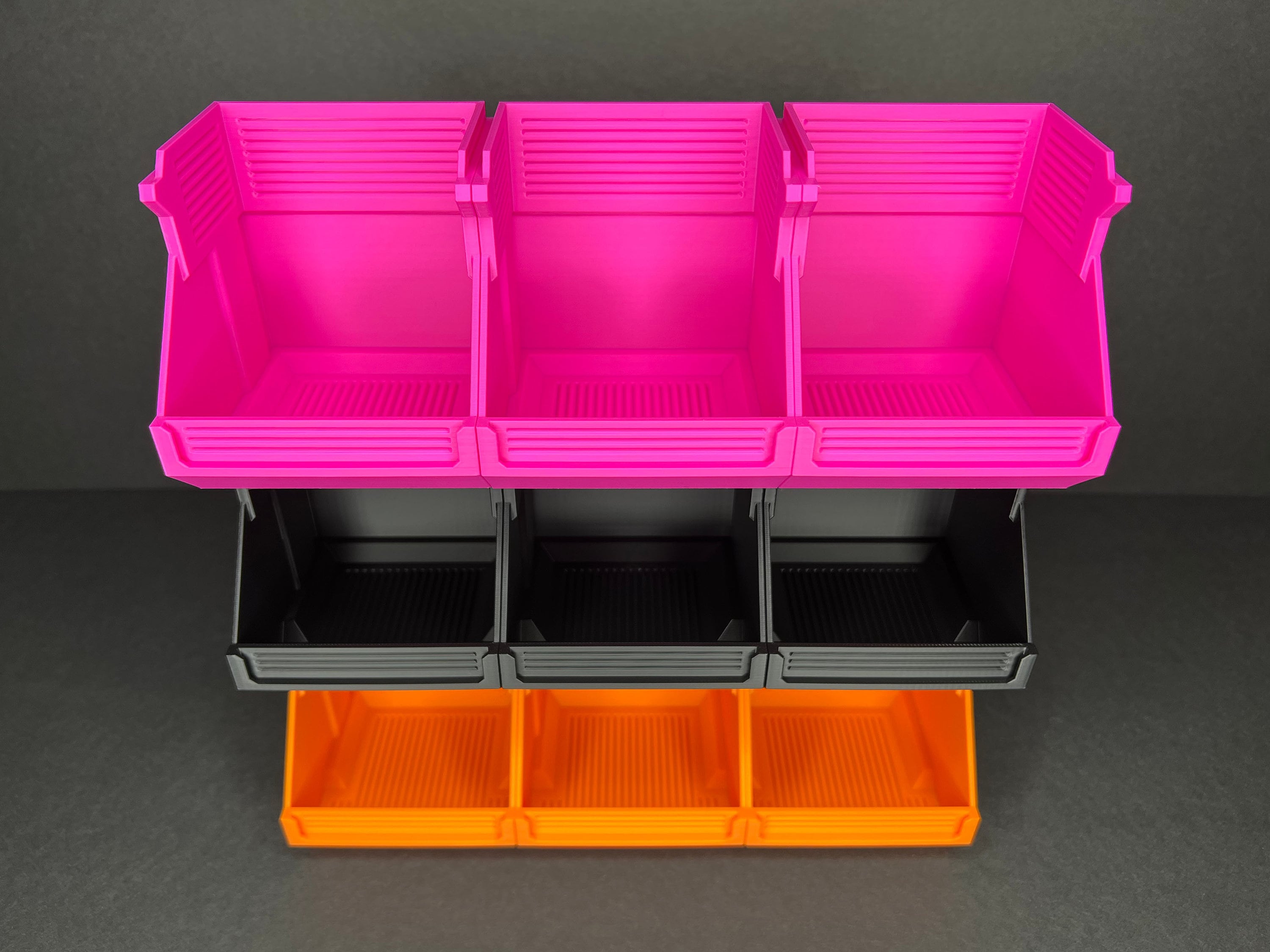 Stackable Organizer Bins 9-pack, Small Parts Storage, Desk Organizer ...