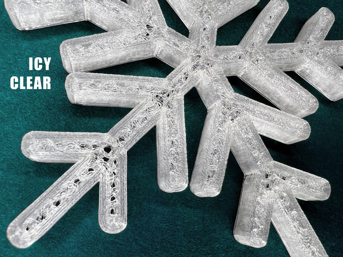 Icy Snowflake Ornament Winter Holiday Decoration, Christmas Tree ...