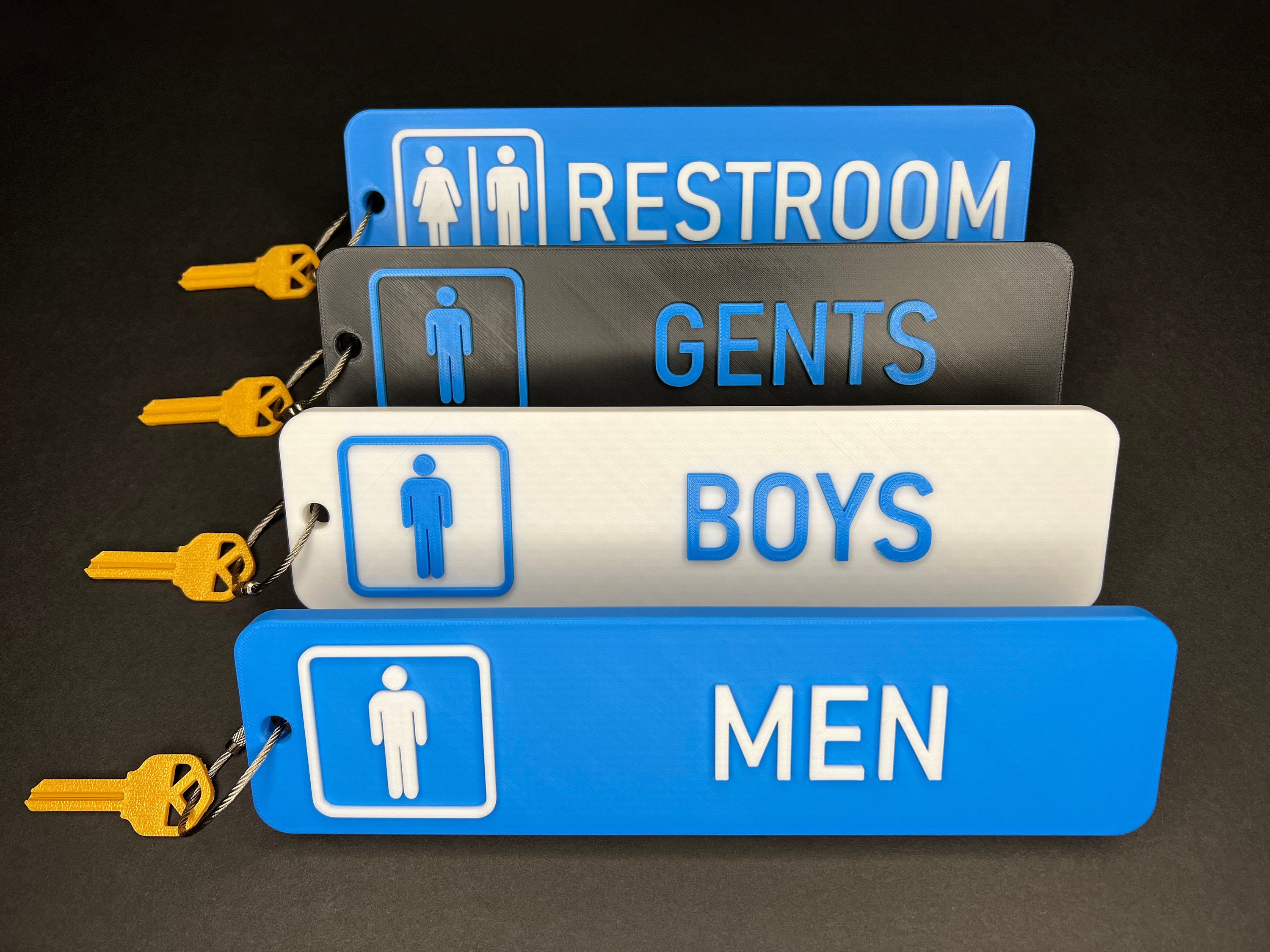 Large Restroom Keychain, Oversized Bathroom Pass, Giant Toilet Key Ring ...