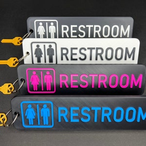 Large Restroom Keychain, Oversized Bathroom Pass, Giant Toilet Key Ring ...