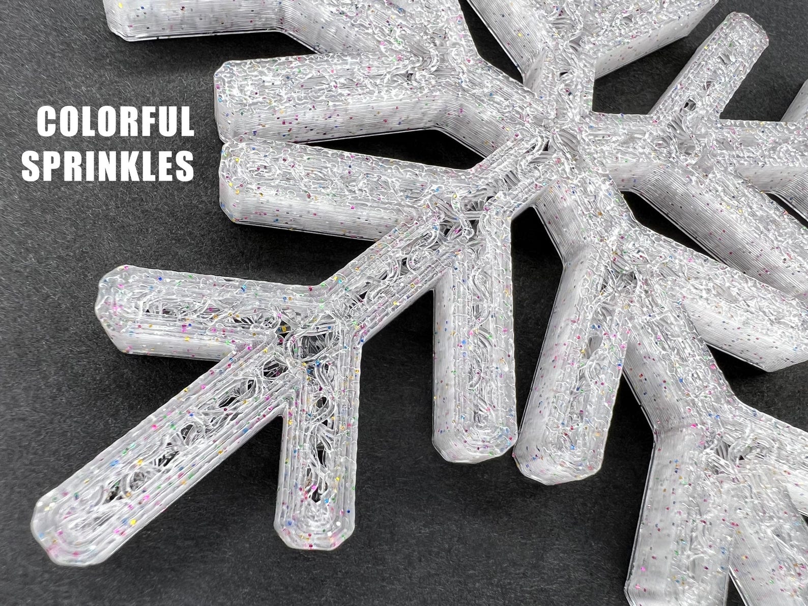 Icy Snowflake Ornament Winter Holiday Decoration, Christmas Tree ...