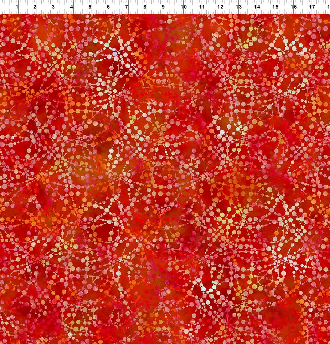 Bubbles Red-Dazzle von Jason Yenter für In the Hefting Fabrics - Etsy.de