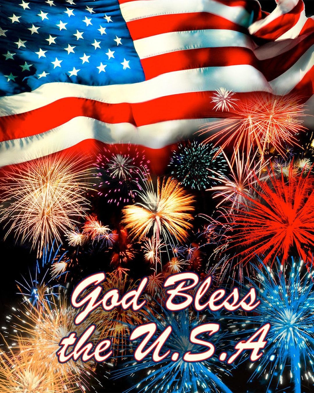 God Bless the USA Panel - 36" X 44" Panel - Etsy