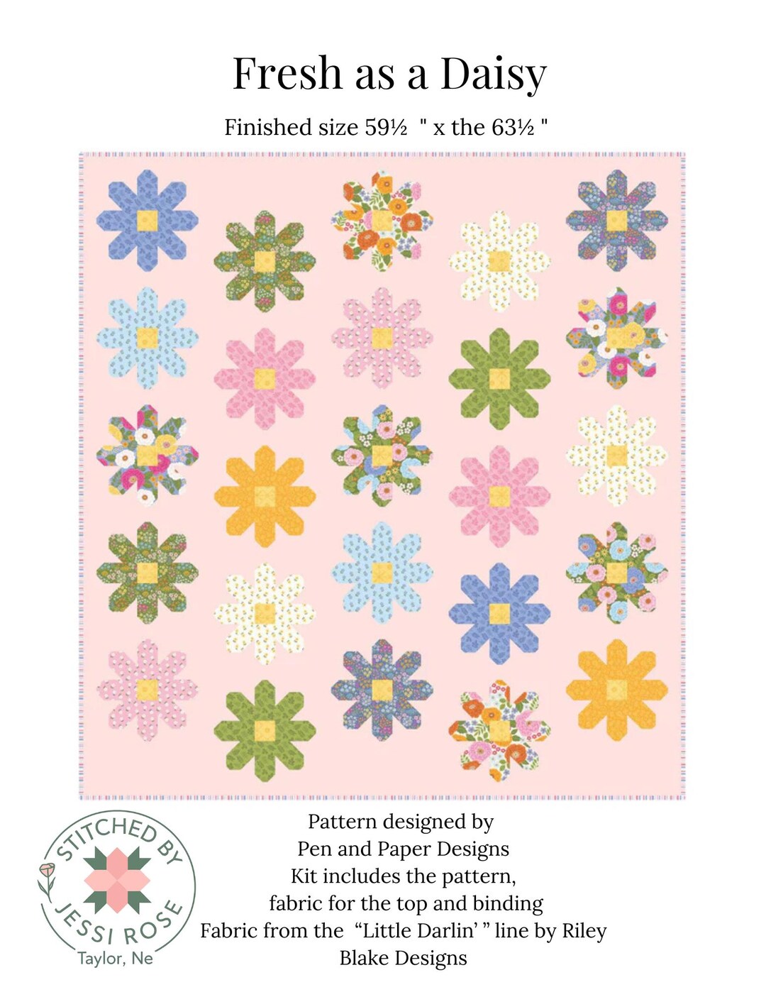 Fresh as a Daisy Quilt Kit Featuring Little Darlin’ by Riley Blake ...