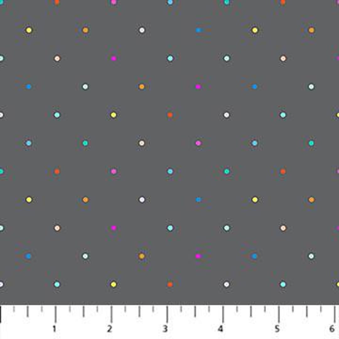 Dewfall - Gray Multi Ditsy Dots by Figo Fabrics by the Yard 4674 - Etsy