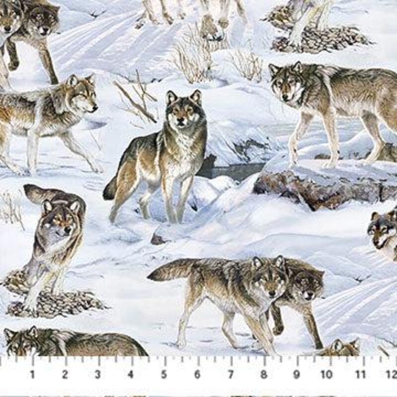 Wolf Fabric Panel - Etsy