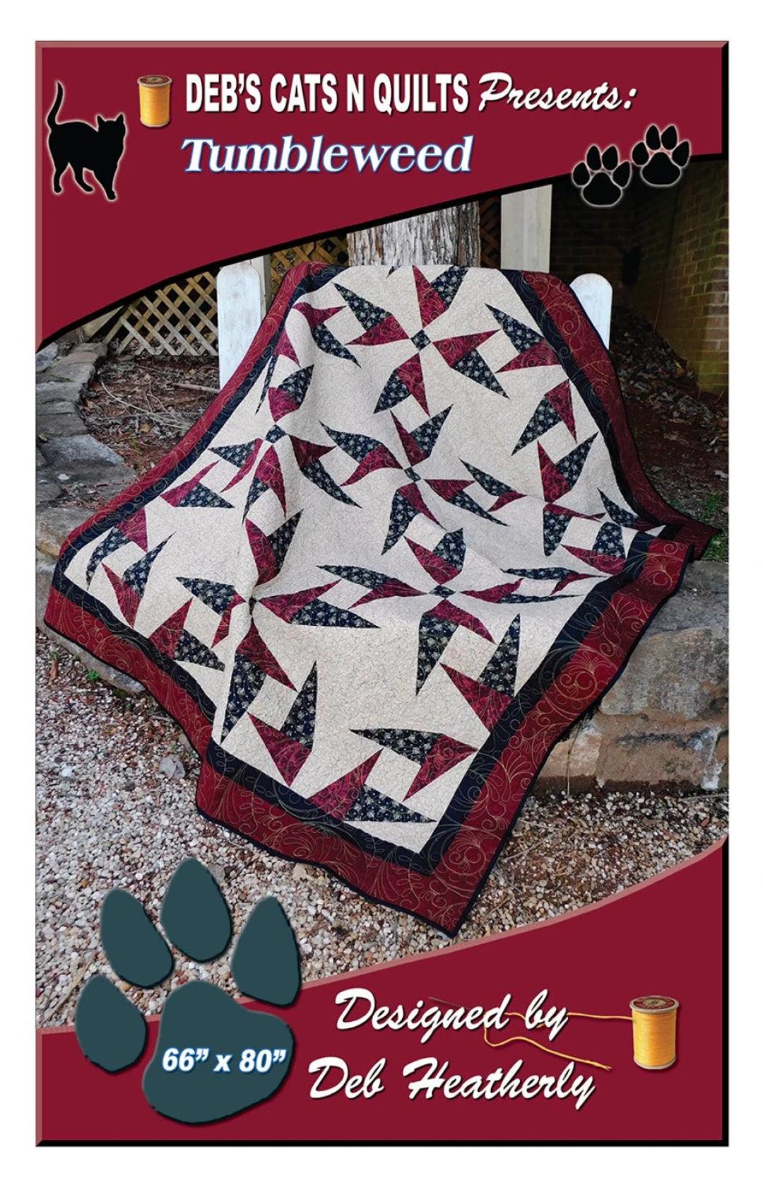 Tumbleweed: A Physical Pattern From Deb's Cats N Quilts - Etsy