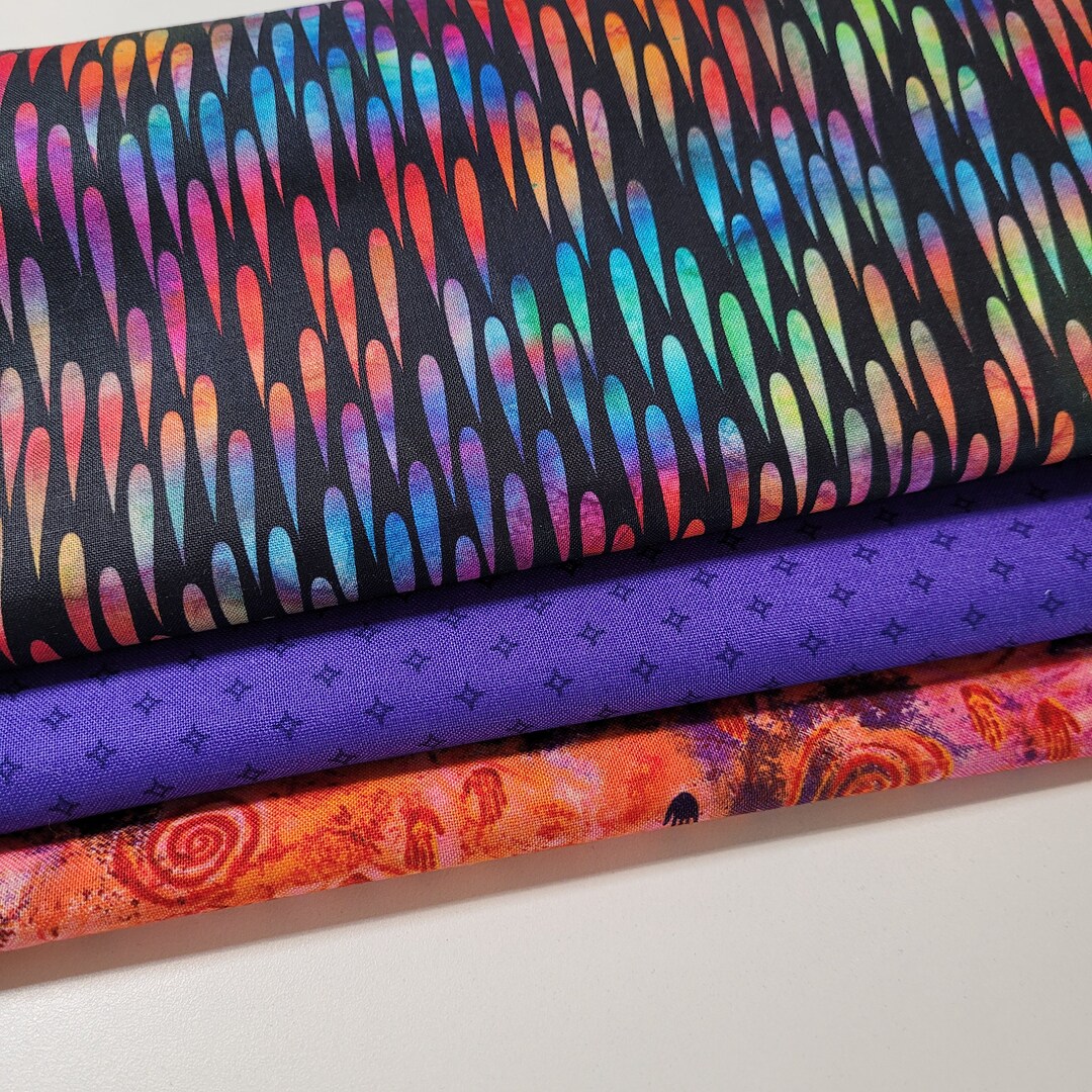 3-yard Fabric Bundle - 1 Yard of Each of 3 Unique Fabrics -curated and ...