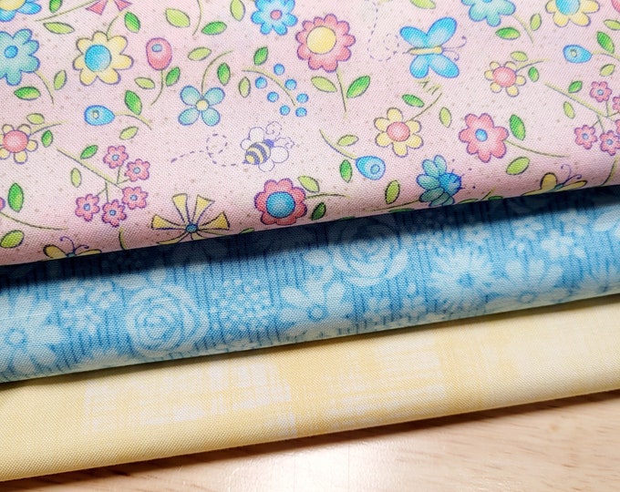 3-yard Fabric Bundle - 1 Yard of Each of 3 Unique Fabrics -curated and ...
