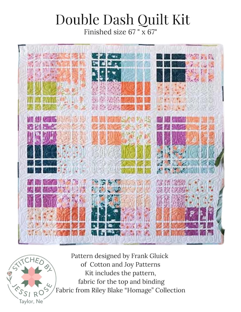 Double Dash Quilt Kit – Homage Collection by Riley Blake – Finished ...