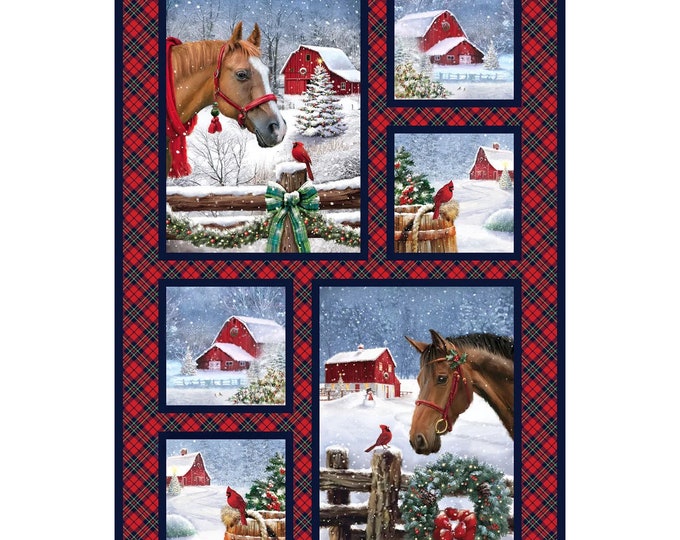 Farmstead Friends Christmas Panel by Simon Treadwell for Northcott ...
