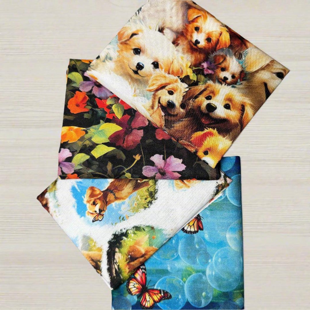 Fat Quarter Bundle - Fur-ever Friends - 4 Fat Quarters - Etsy