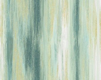 Beautiful, Teal, Metallic Gold Accent, Dotted Stripe, on Forest Green ...