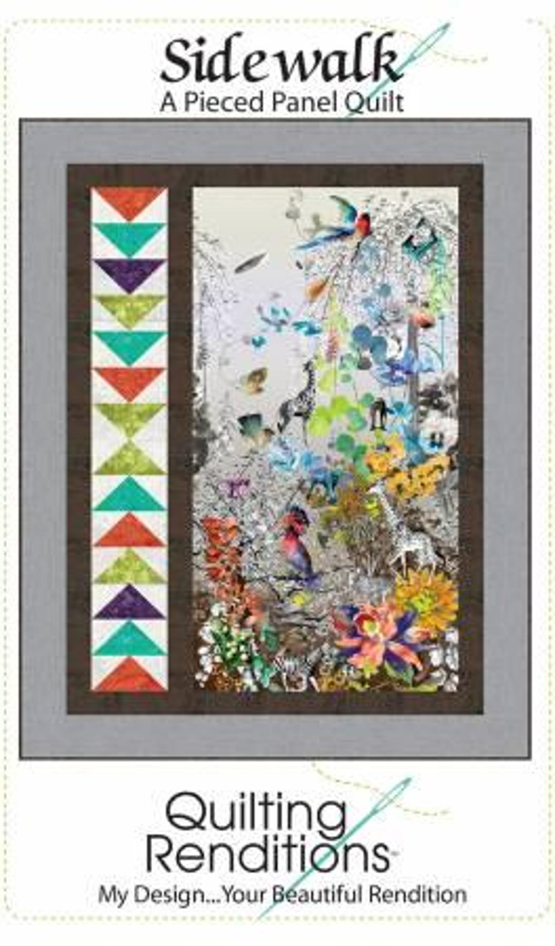 Sidewalk: Physical Quilt Pattern by Quilting Renditions - Etsy