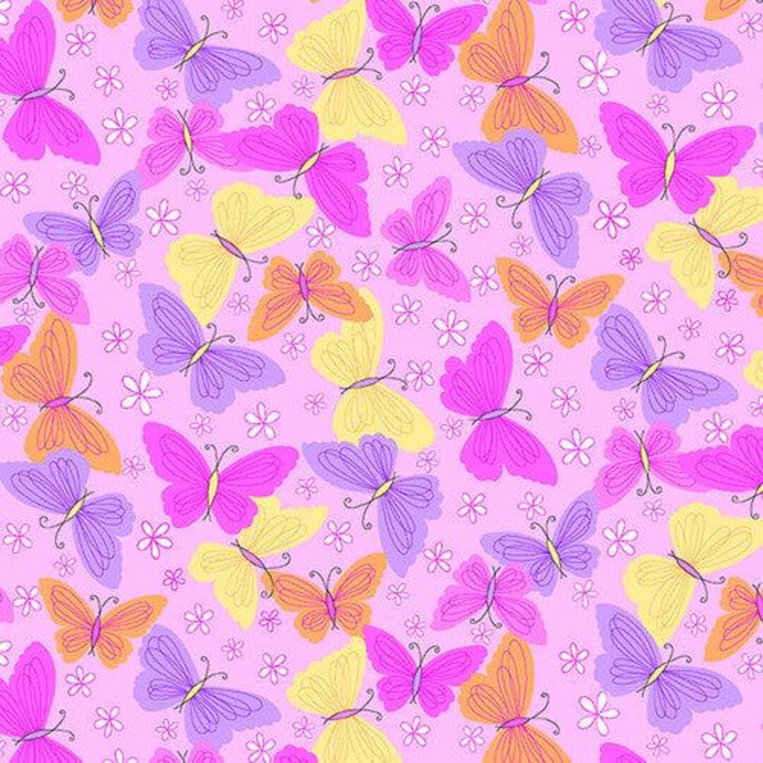 AE Nathan Comfy Flannel - Pink Butterflies by the Yard 4039 - Etsy