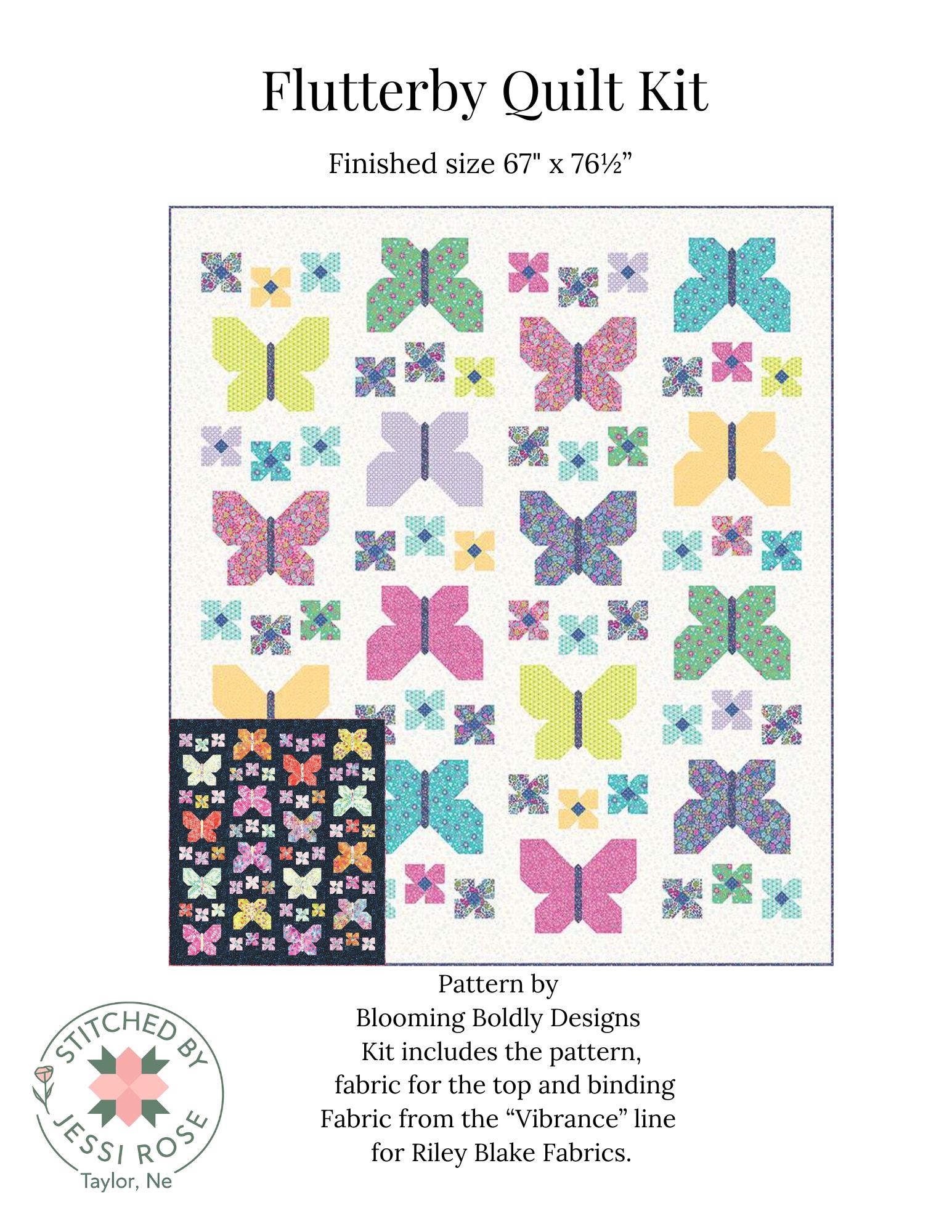 Flutterby Light Quilt Kit – Featuring Vibrance by Riley Blake Designs ...