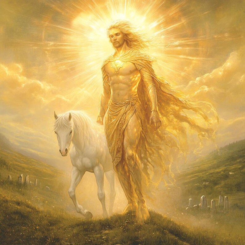 Belinus, the Celtic Sun God of Light and Prosperity - Etsy