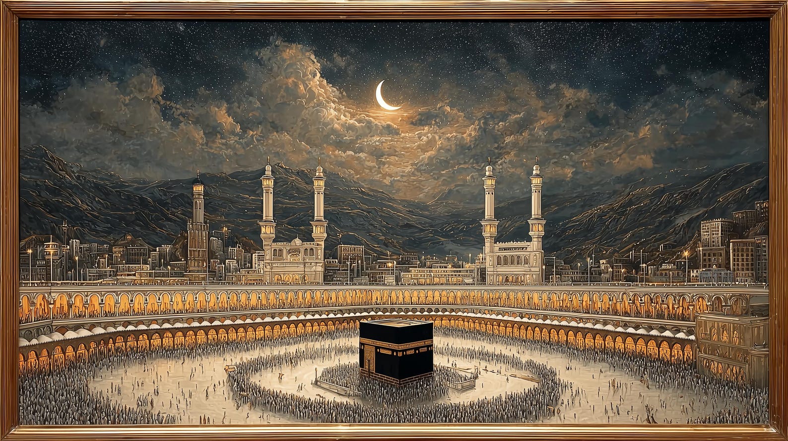 Samsung Frame TV | Masjid Al Haram Islamic Wall Art | Makkah Night ...