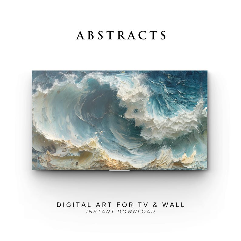 Abstract Digital Art for Samsung Frame Tv, Dramatic Abstract Painting ...