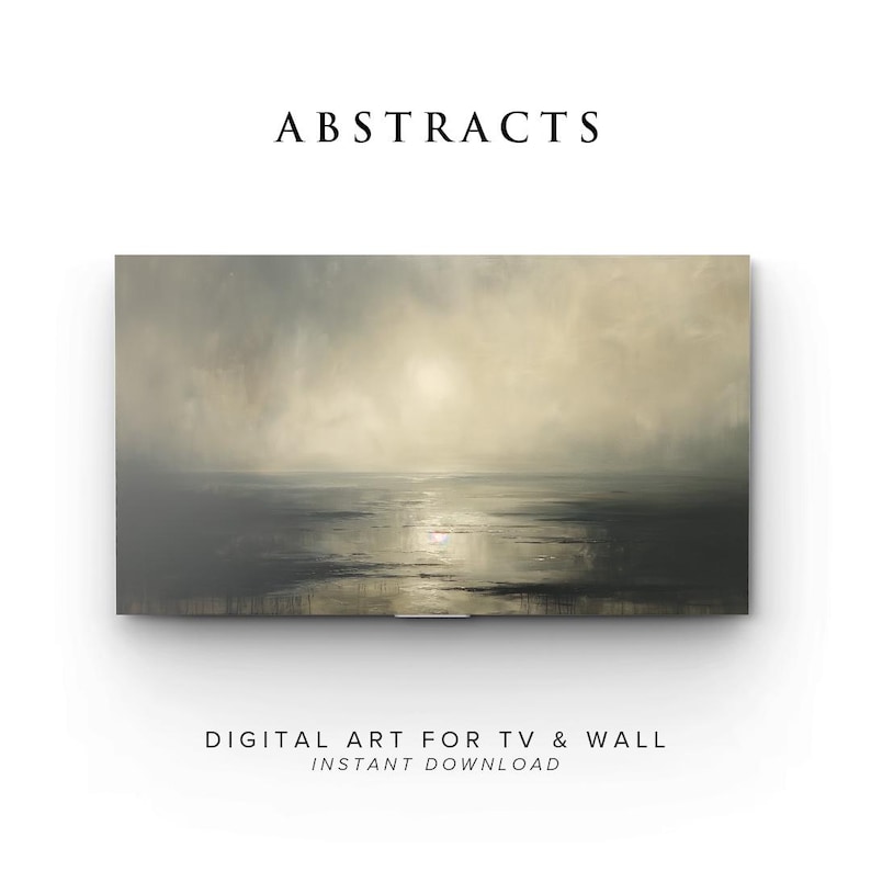 Abstract Digital Landscape Painting Set for Samsung Frame TV | Neutral ...