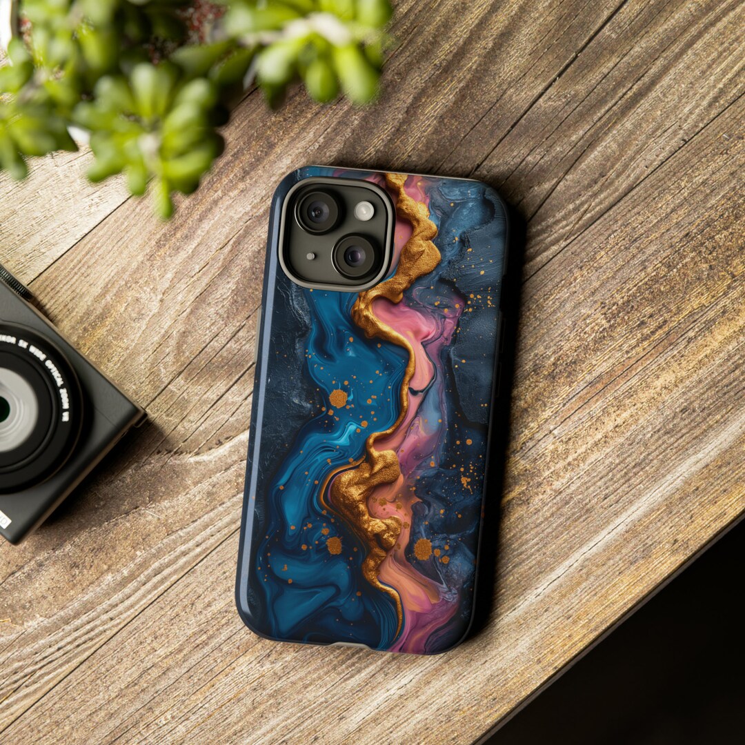 Abstract Fluid Art With CMYK Color Pallet Phone Case Design - Etsy
