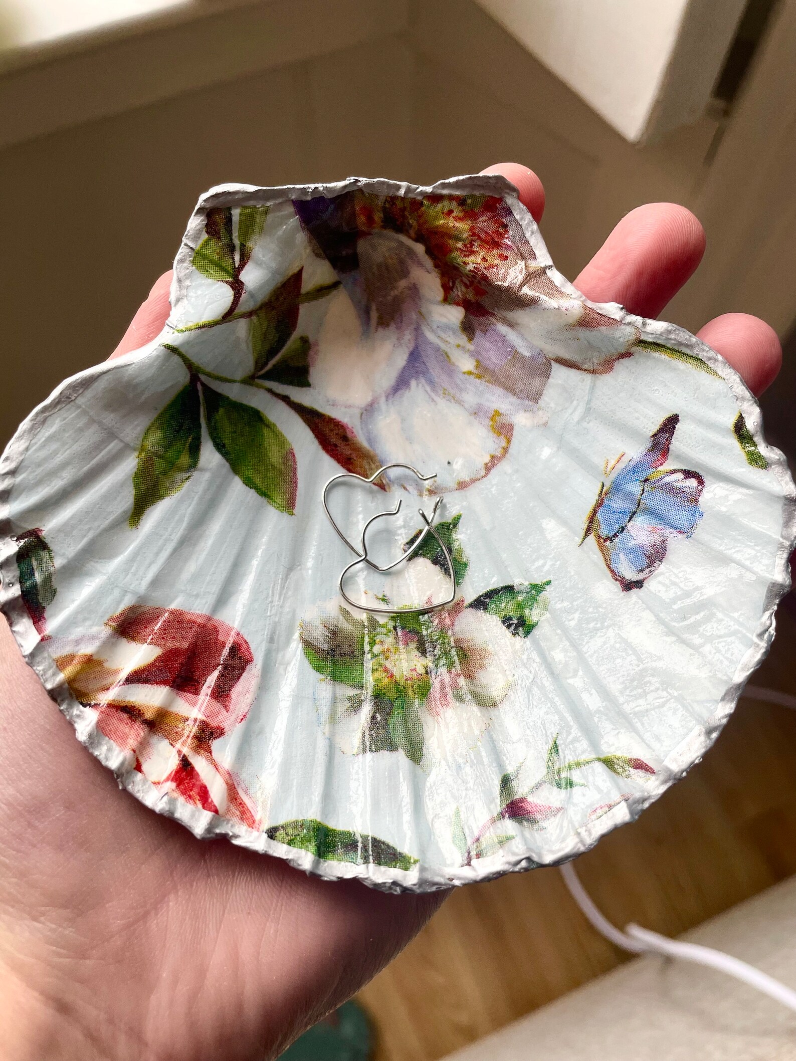 Handmade Decoupage Shell Trinket Dish - Etsy