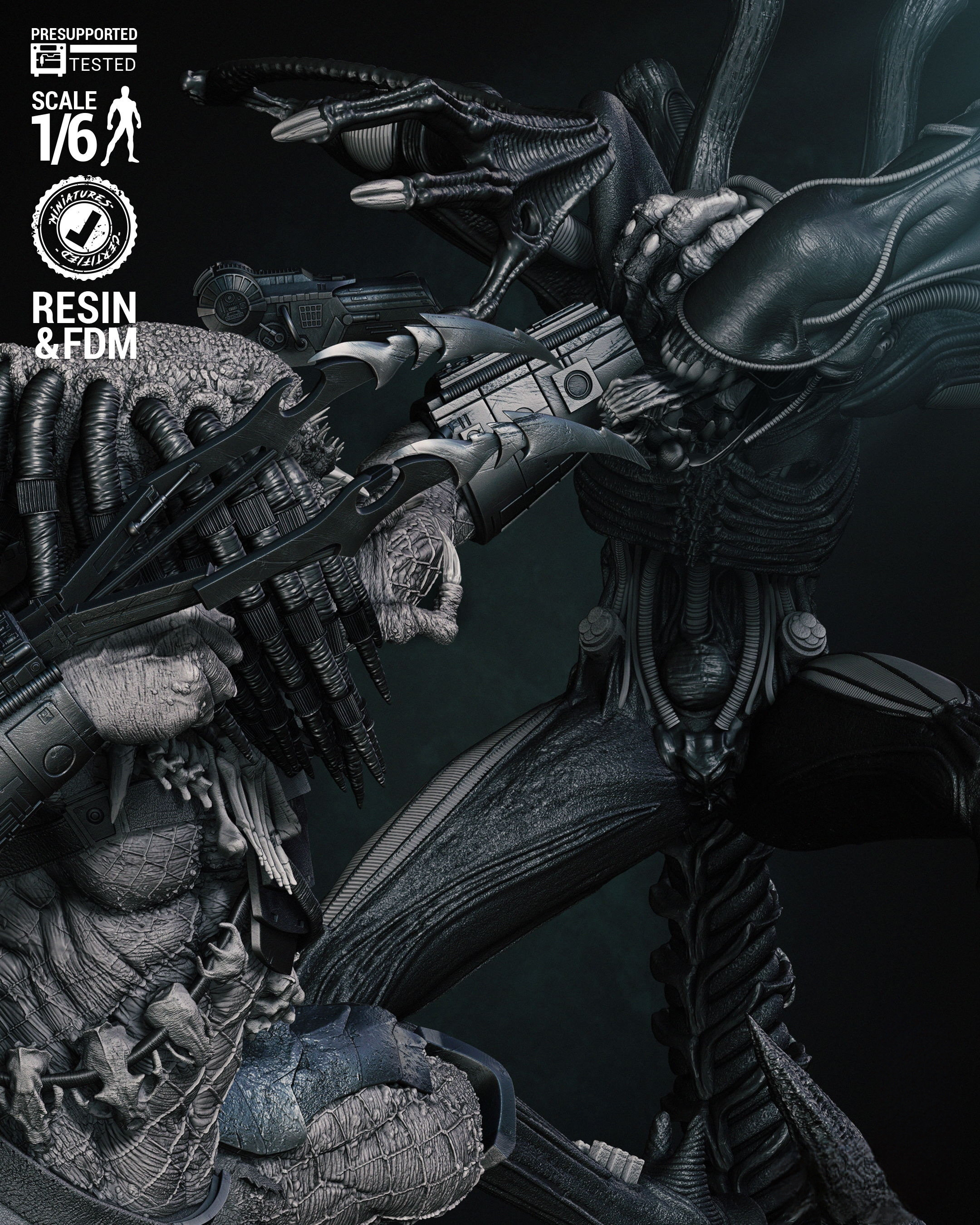 Predator Alien Aliens Vs Predators Movie Diorama High Quality STL 3D ...