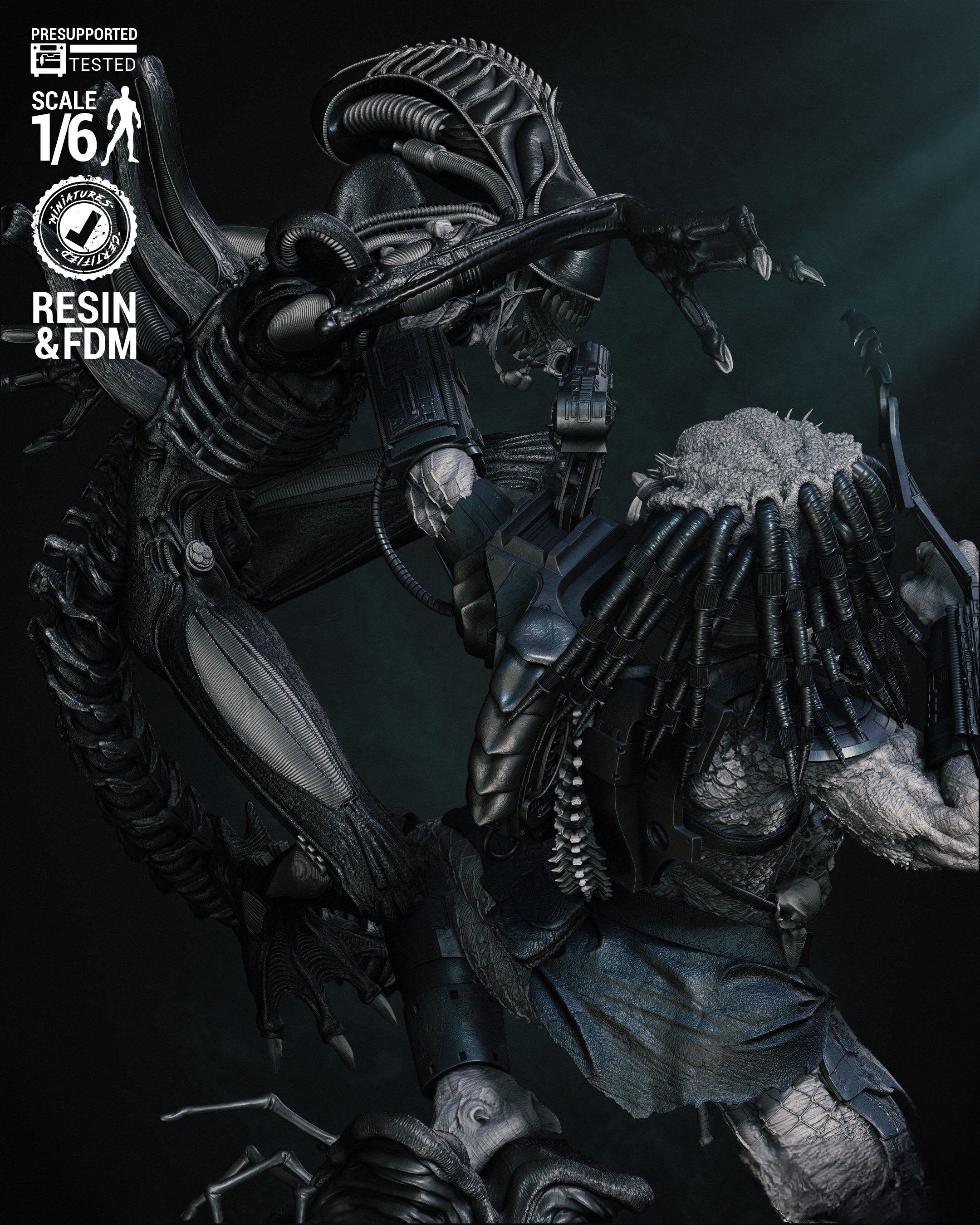 Predator Alien Aliens Vs Predators Movie Diorama High Quality STL 3D ...