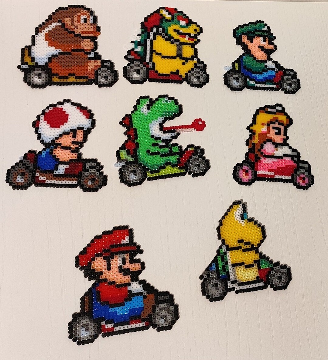 Mario Bros, Mario Kart pixel art - Etsy España