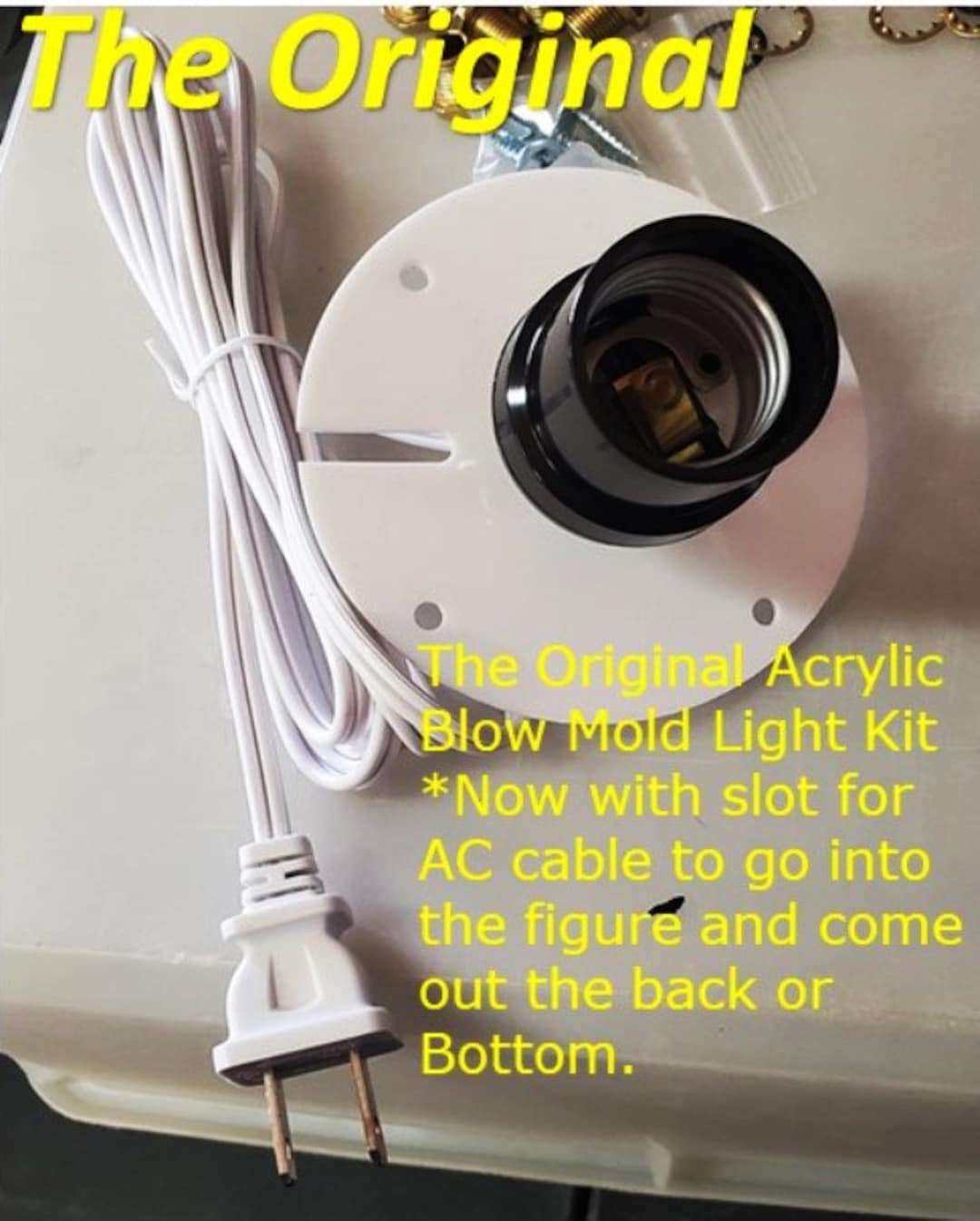 Blow Mold Light Kits 3.5" Acrylic Disc With 8 Foot AC Cord and Quality ...