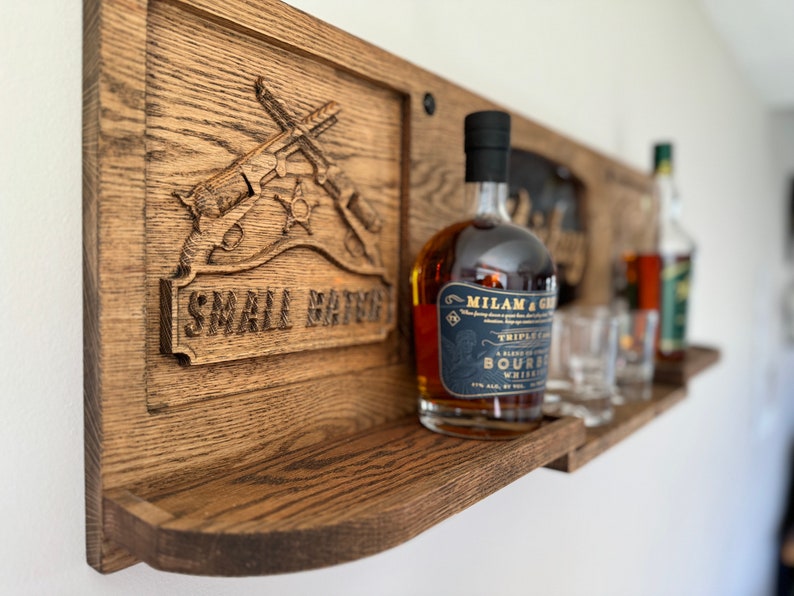 Custom Whiskey Shelf and Bar Decor - Perfect Gift for Him - Free ...