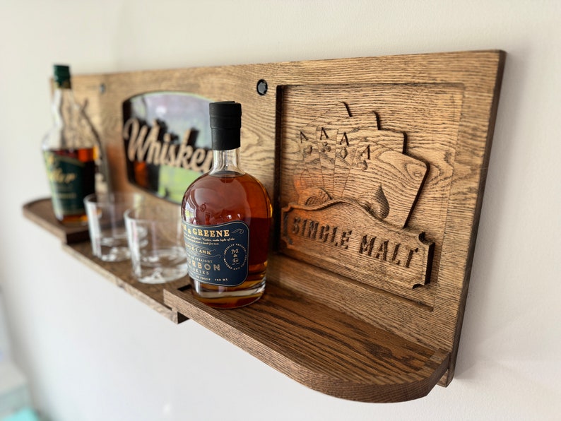 Custom Whiskey Shelf and Bar Decor - Perfect Gift for Him - Free ...