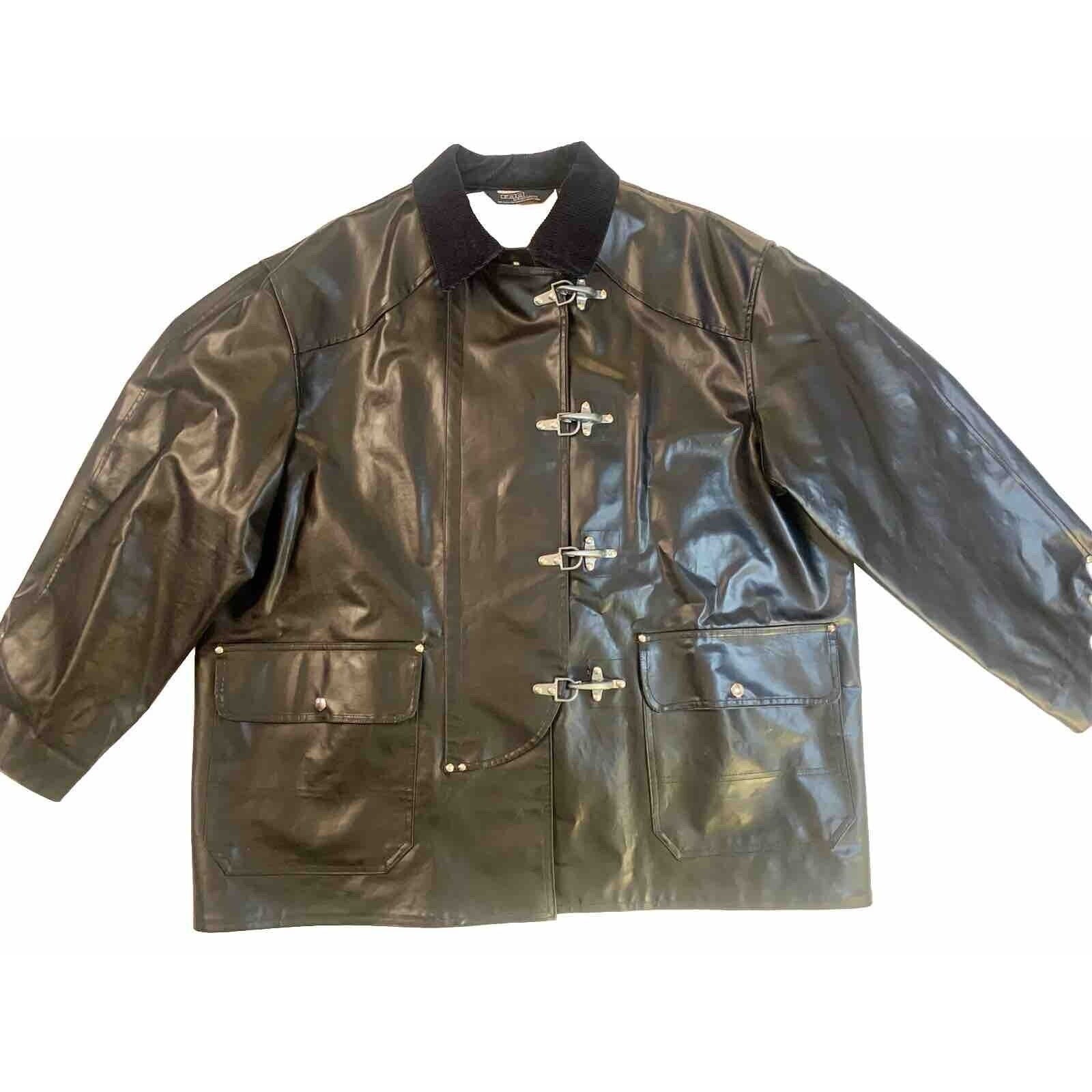 Vtg Polo Ralph Lauren RARE Mens Fireman Coat Jacket XL Lobster Clasp Poly-vinyl - Etsy