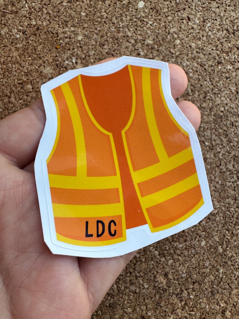 JW LDC Highvis Vest Gloss Sticker for Hardhat, Waterbottle and More - Etsy
