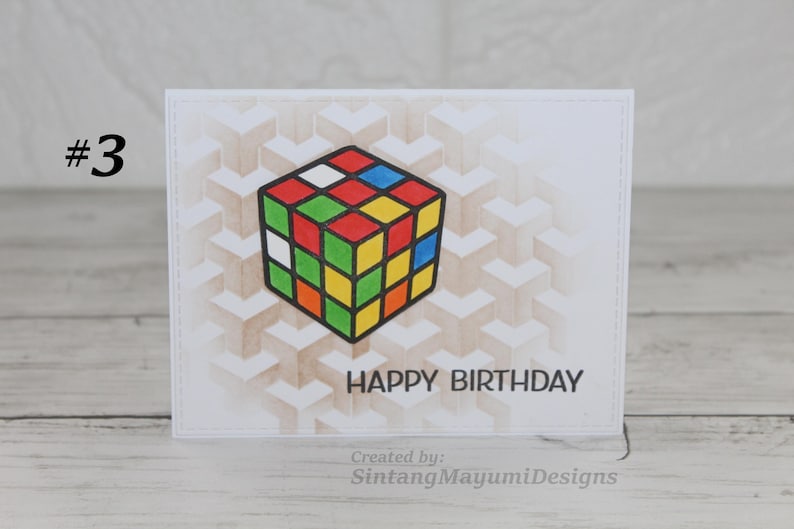 Rubik's Cube Birthday Card, Birthday Card, Boyfriend, Girlfriend, Kids ...
