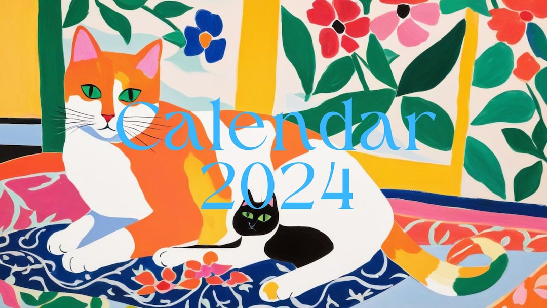 Henri Matisse Inspired Calendar With Cats - Etsy