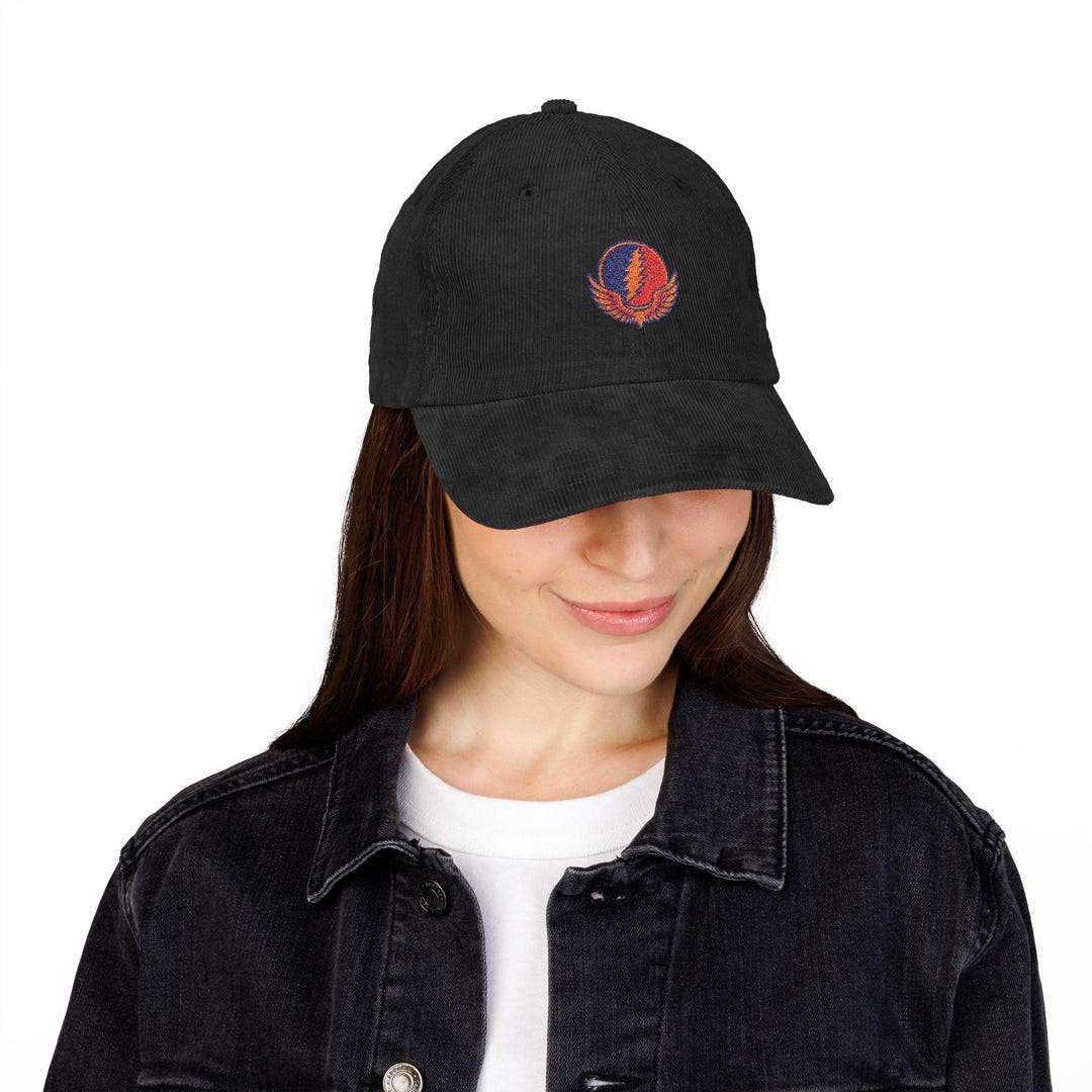 Vintage Corduroy Grateful Dead Hat | Embroidered Steal Your Face Cap - Etsy