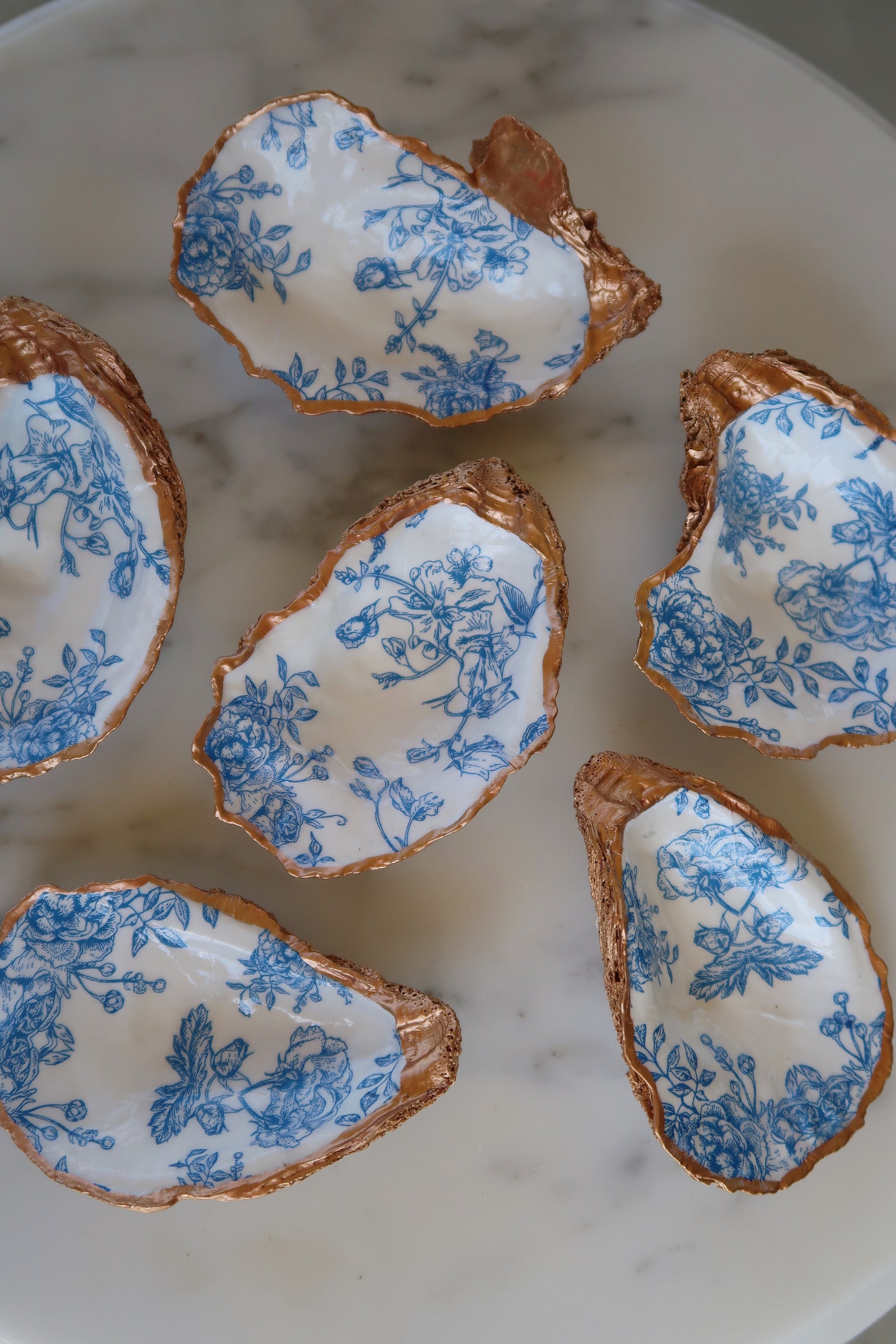 Handmade Decoupage Oyster Shell Ring Dish: Coastal Decor - Etsy