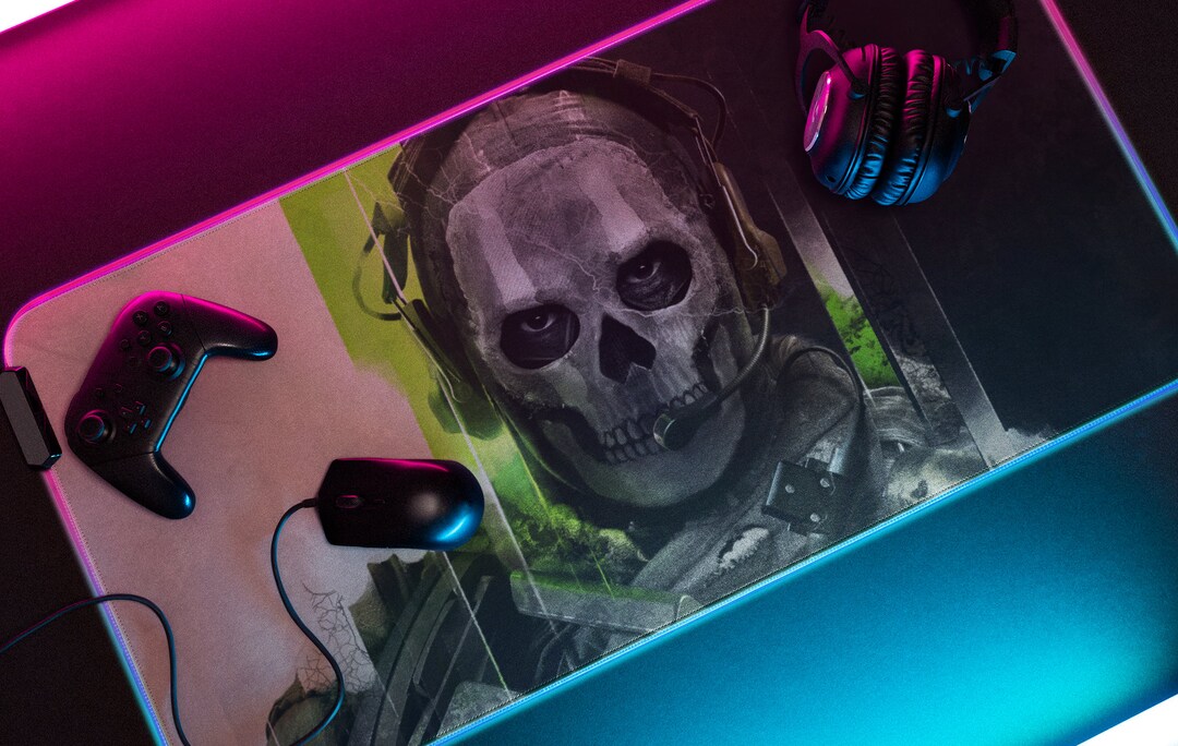 LED Gaming Mouse Pad Call of Duty Gaming Pad COD Keyboard and Mouse Pad ...