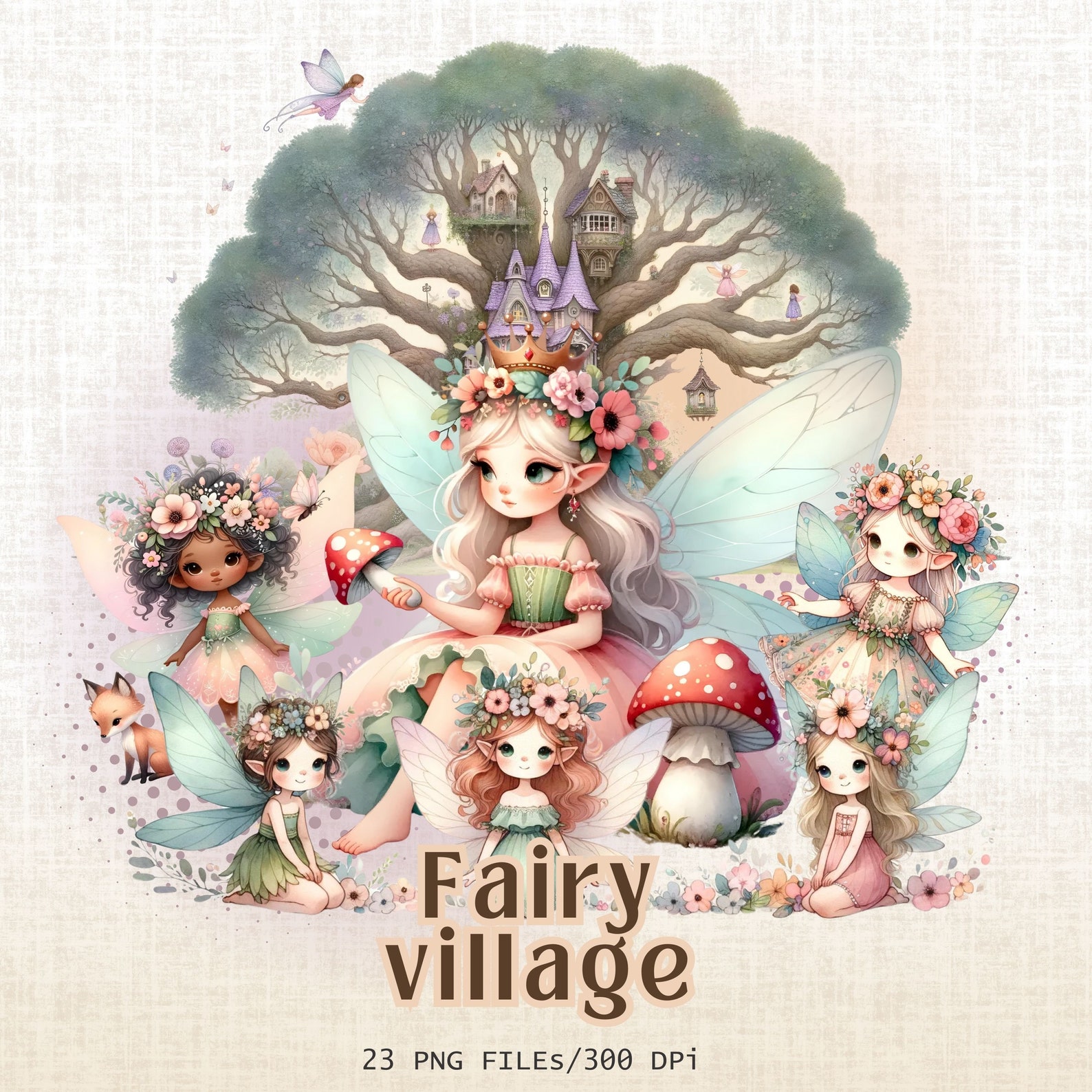 Fairy House Digital Print - Enchanting Garden Printable Artwork ...