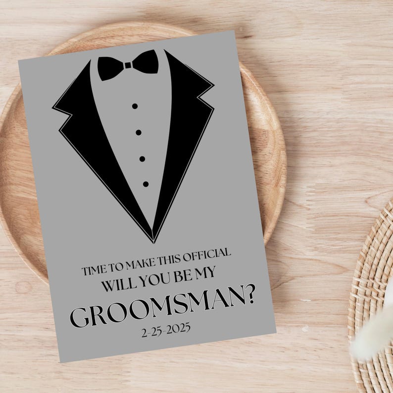 Groomsman Proposal Card, Best Man Proposal, Groomsmen Card, Groomsman ...