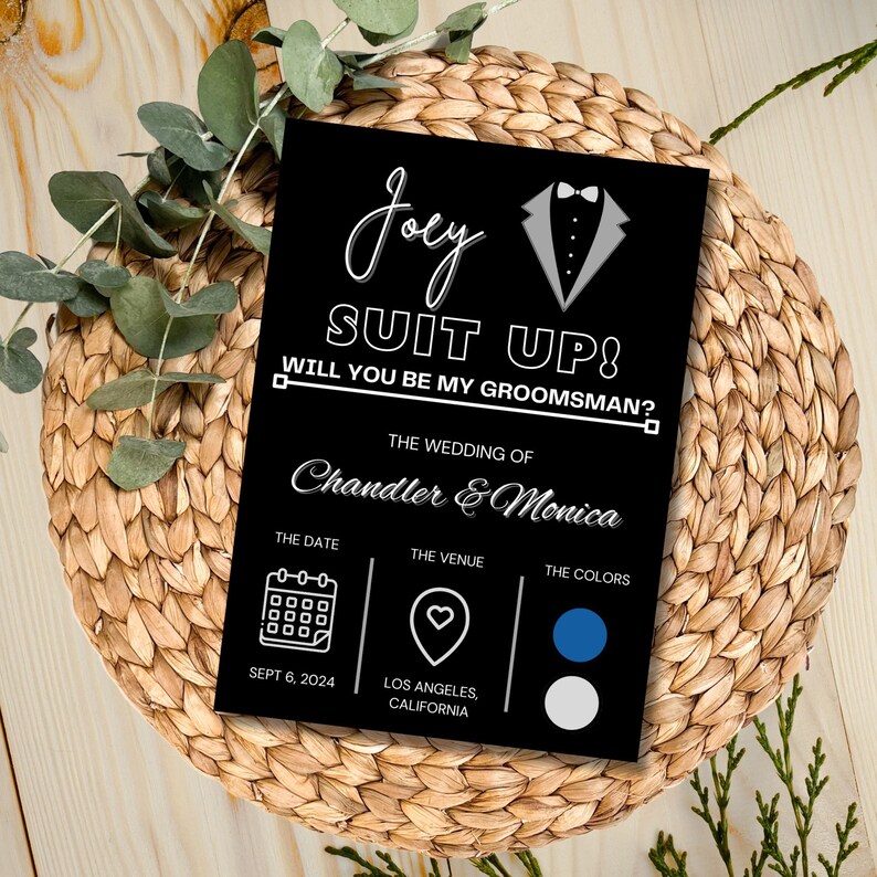 Groomsmen Proposal, Groomsmen Proposal Card, Groomsman Card Template ...