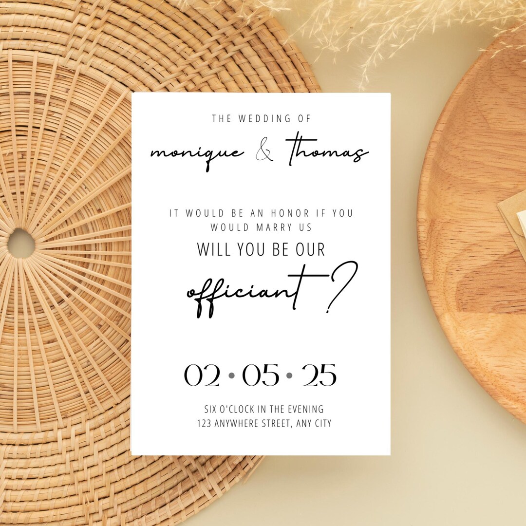 Will You Be Our Officiant, Officiant Proposal, Will You Marry Us ...