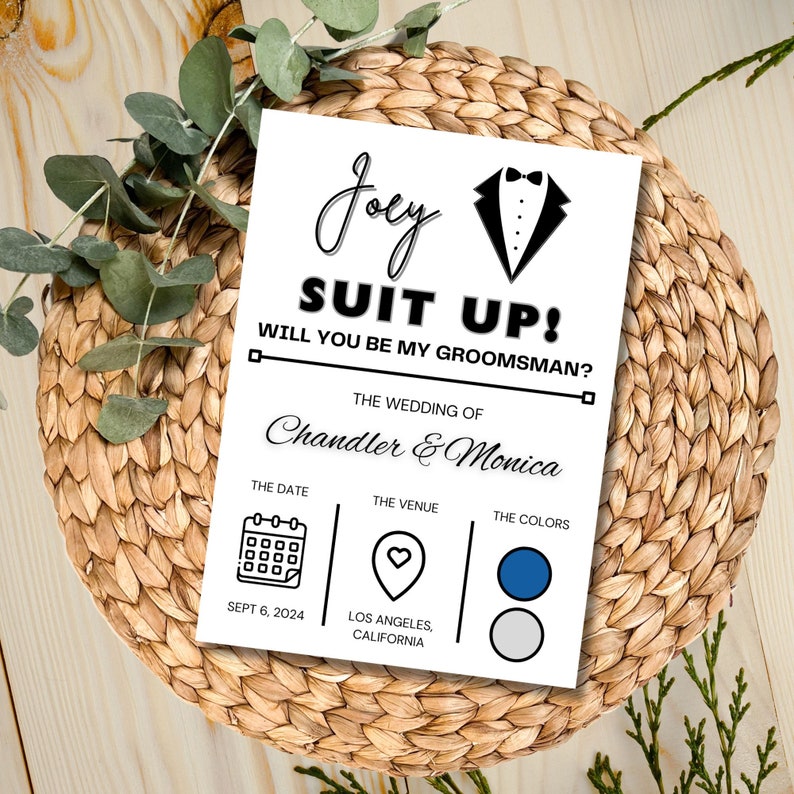 Groomsmen Proposal, Groomsmen Proposal Card, Groomsman Card Template ...