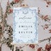 Blue Floral Chinoiserie Wedding Welcome Sign | Garden Monogram Blue ...